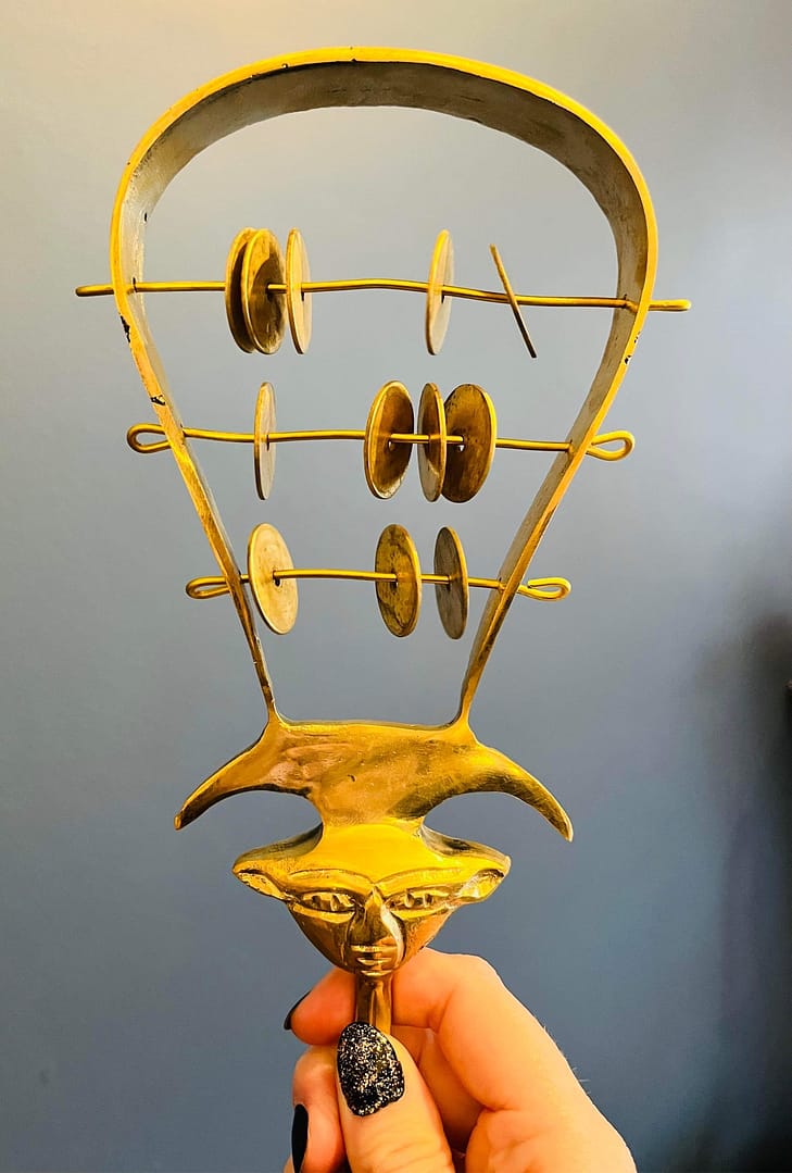 Large Brass Sistrum : Aura Energetics